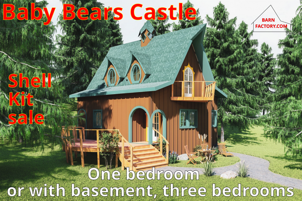 Baby Bear Cottage – The Barn Factory – providing plans, kits, packages ...